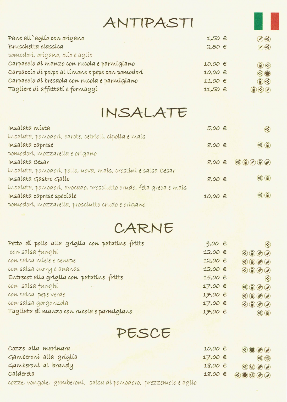 Gastro Gallo Menu - Prestigio & Tradición